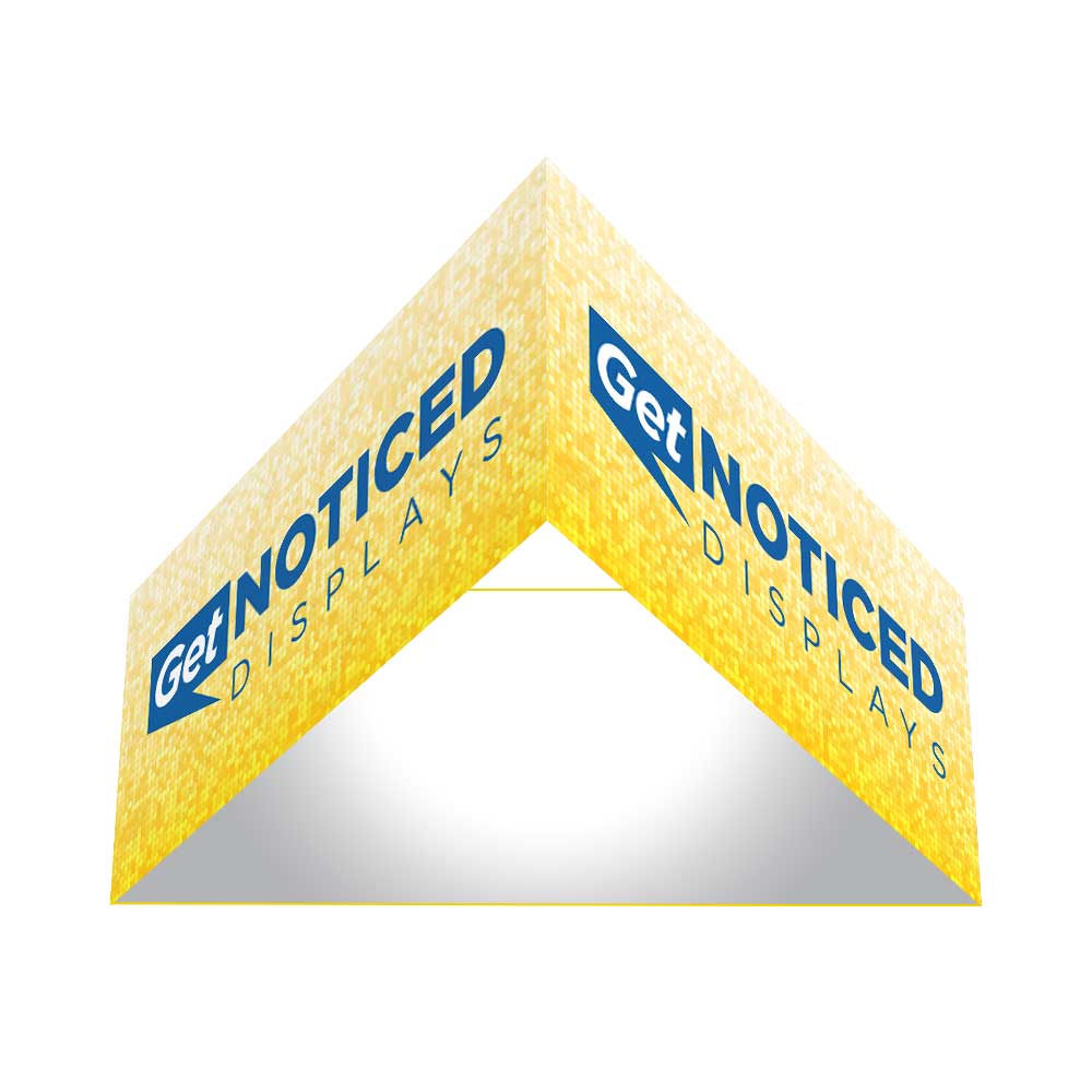 10ft x 32 in Triangle Hanging Banner Single-Sided – Get Noticed Displays
