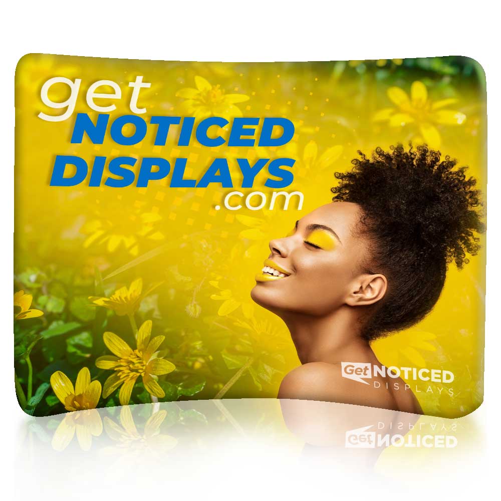 8ft Curved Fabric Tube Display Double-Sided Graphic Only – Get Noticed Displays