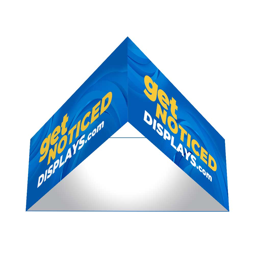10ft x 72 in Triangle Hanging Banner Single-Sided – Get Noticed Displays