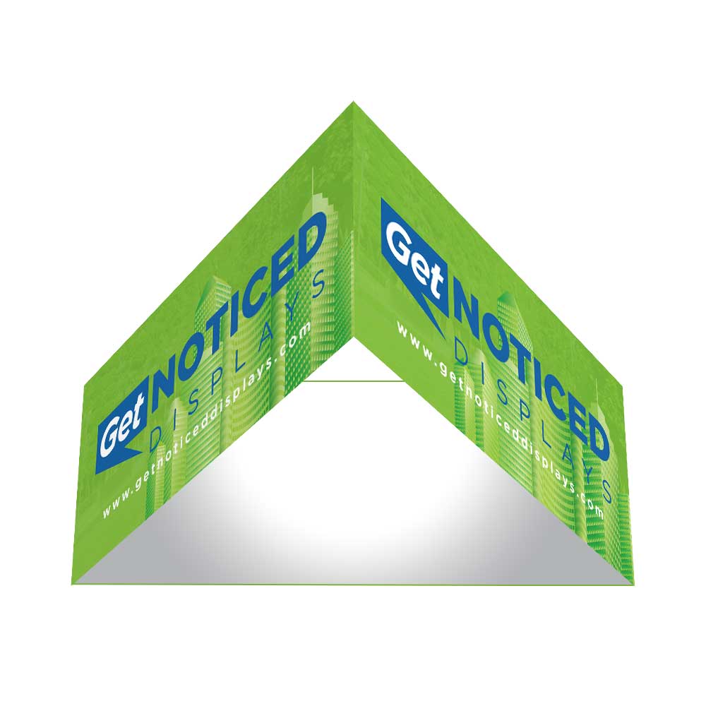 15ft x 42 in Triangle Hanging Banner Single-Sided – Get Noticed Displays