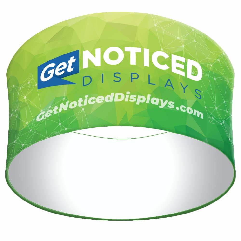 8ft x 24 in Round Hanging Banner Single-Sided – Get Noticed Displays