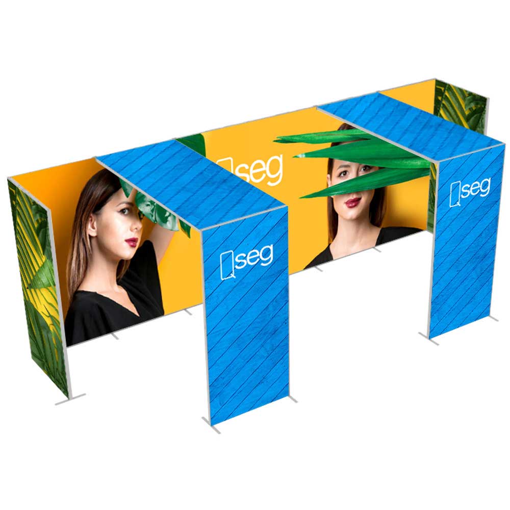 20 x 8 ft QSEG Tool Free Modular Display Config H – Get Noticed Displays