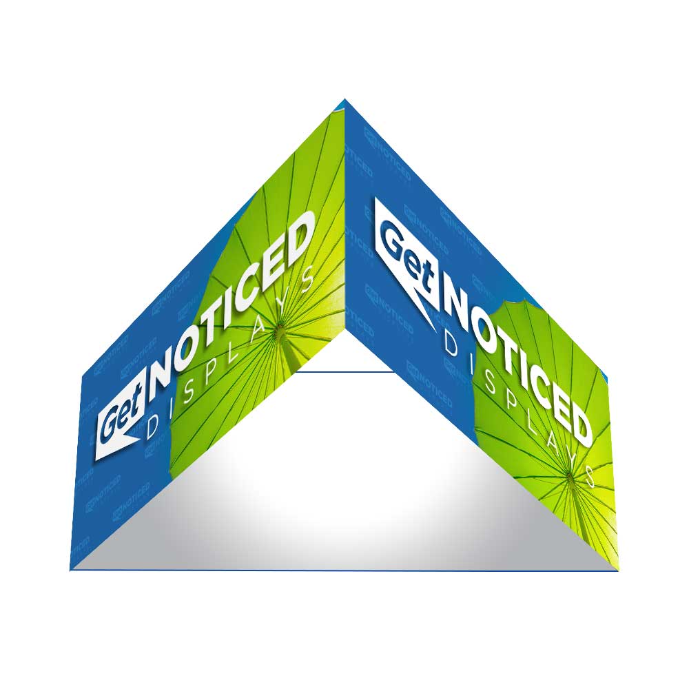 10ft x 42 in Triangle Hanging Banner Single-Sided – Get Noticed Displays