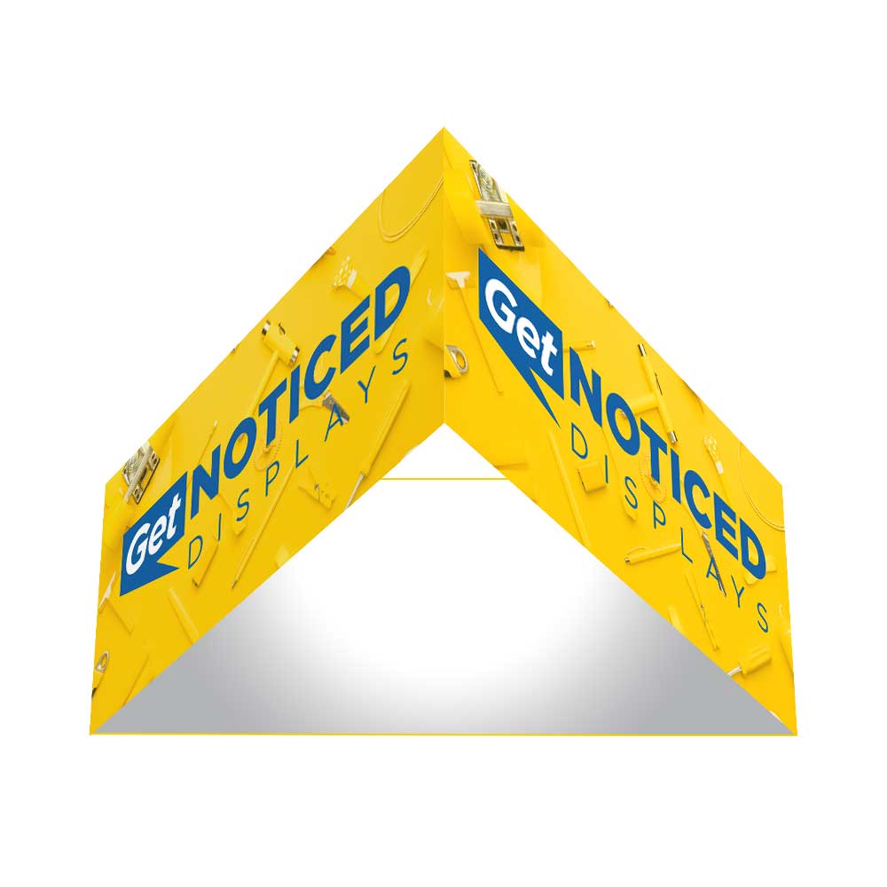 5ft x 32 in Triangle Hanging Banner Single-Sided – Get Noticed Displays