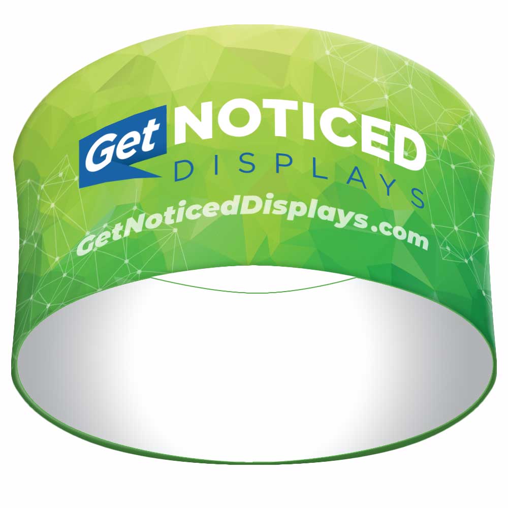 8ft x 42 in Round Hanging Banner Single-Sided – Get Noticed Displays